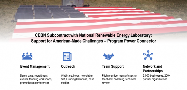 NREL selects CEBN as Power Connector for American Made Challenges